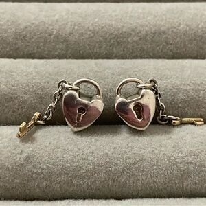 Pandora | Jewelry | Pandora Gold And Silver Key To My Heart Lock Charm ...